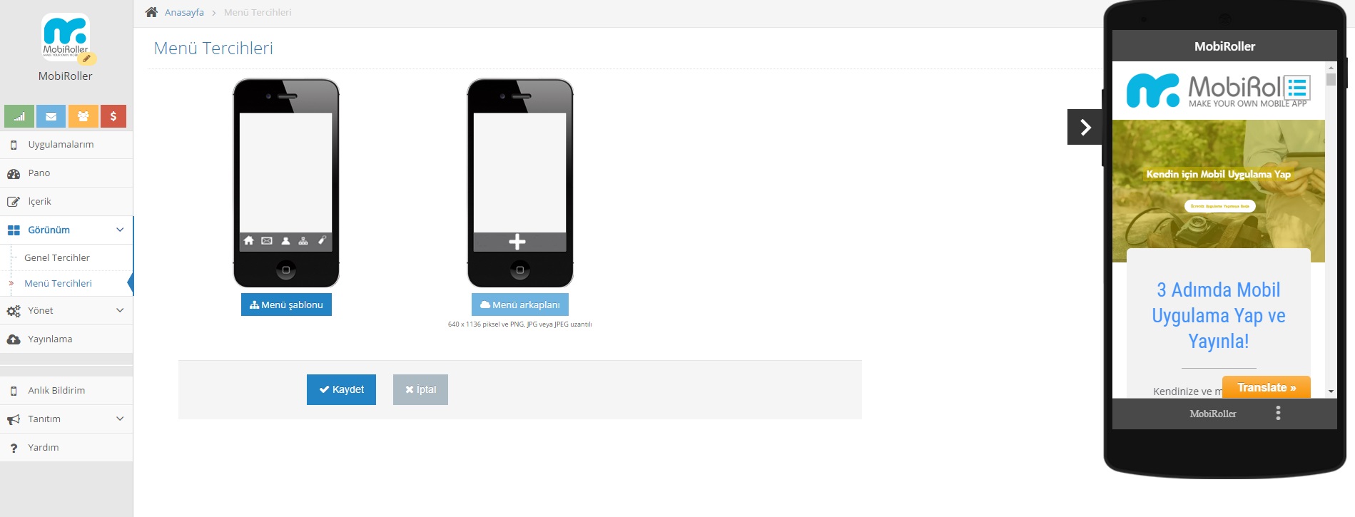 menu3 - Mobiroller Knowledge Base