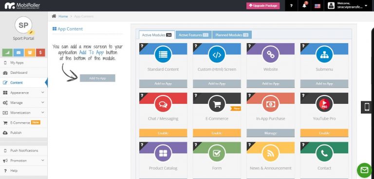 Step 2: Create Your App Content - Mobiroller Knowledge Base