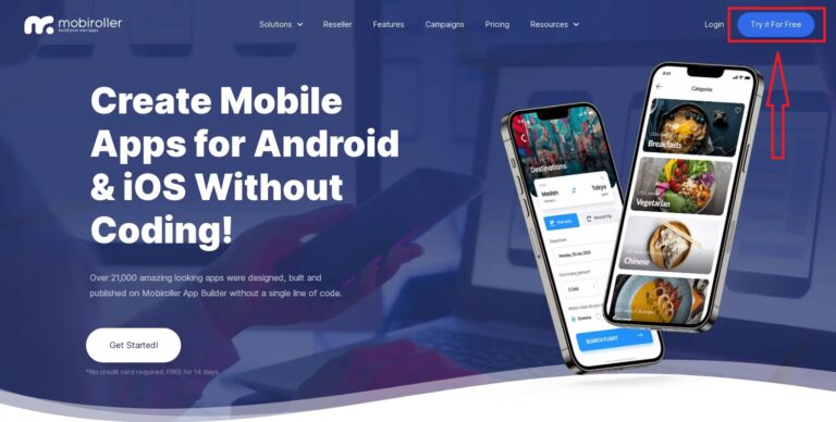 Step 1: Sign-Up and Create Your First App - Mobiroller Knowledge Base