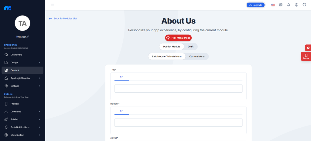 Step 2: Create Your App Content - Mobiroller Knowledge Base