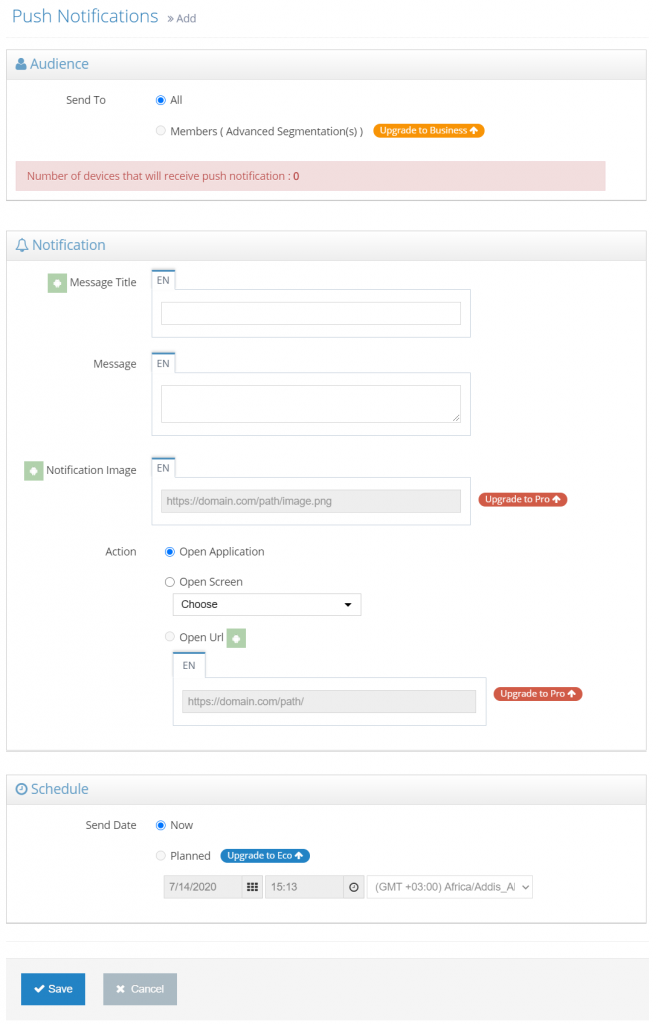 Step 6: Send Push Notification - Mobiroller Knowledge Base