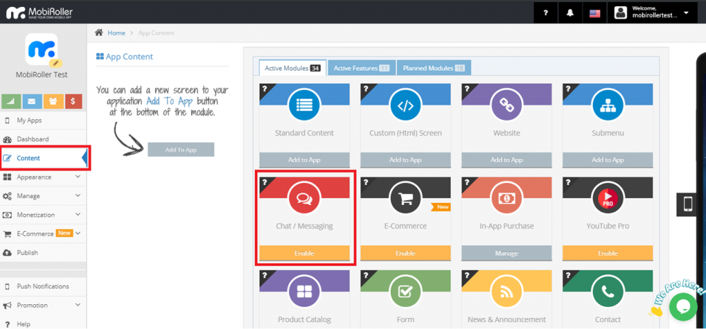 Chat/Messaging Module - Configuring Firebase Settings - Mobiroller ...