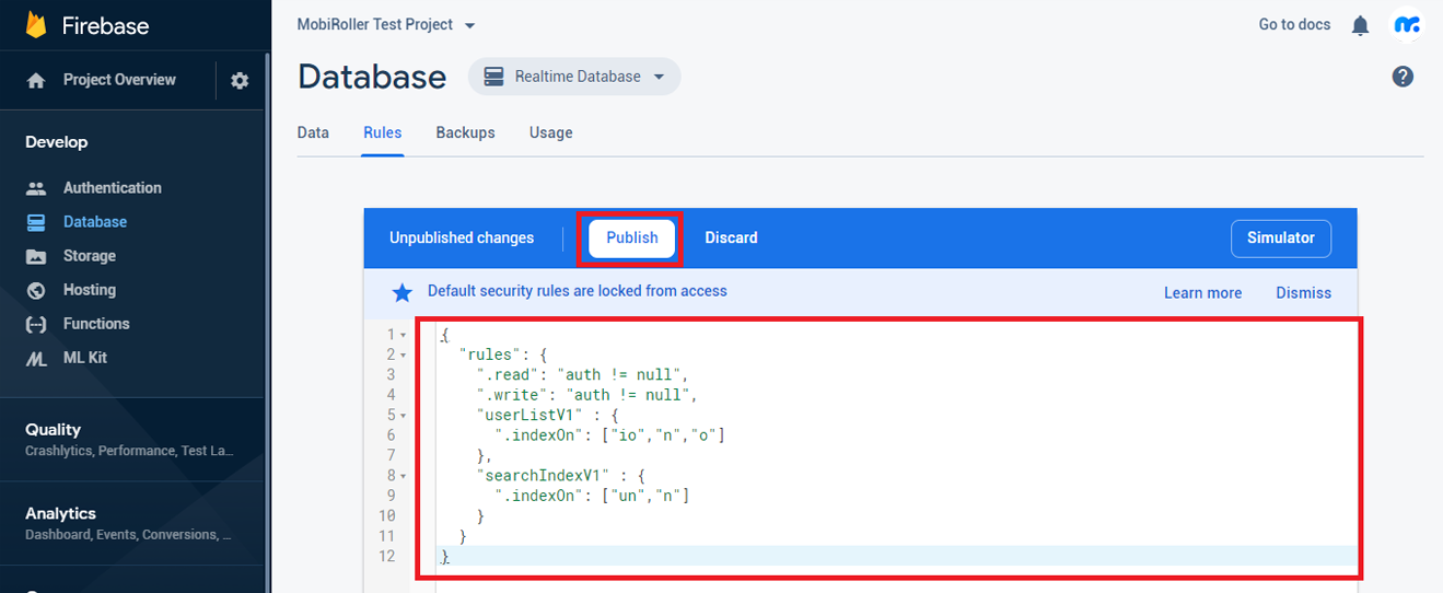 ChatMessaging Module - Configuring Firebase Settings-25 - Mobiroller Knowledge Base