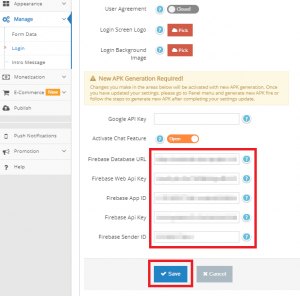 Chat/Messaging Module-Configuring Firebase Settings - Mobiroller Knowledge Base