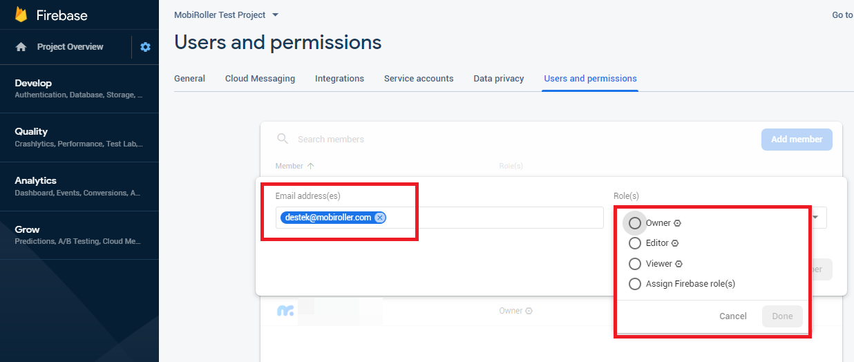 ChatMessaging Module-Configuring Firebase Settings-30 - Mobiroller Knowledge Base