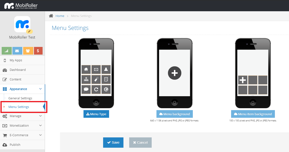 What Is Menu Template How To Change It Mobiroller Knowledge Base
