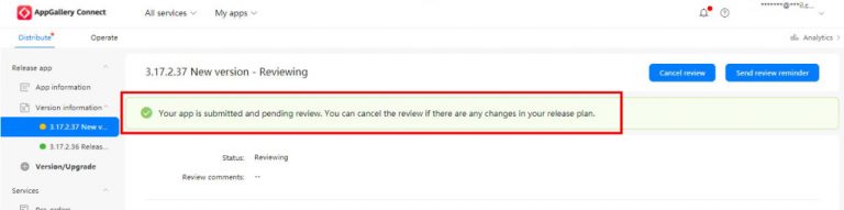 3. How to Update the Application in Huawei App Gallery? - Mobiroller Knowledge Base