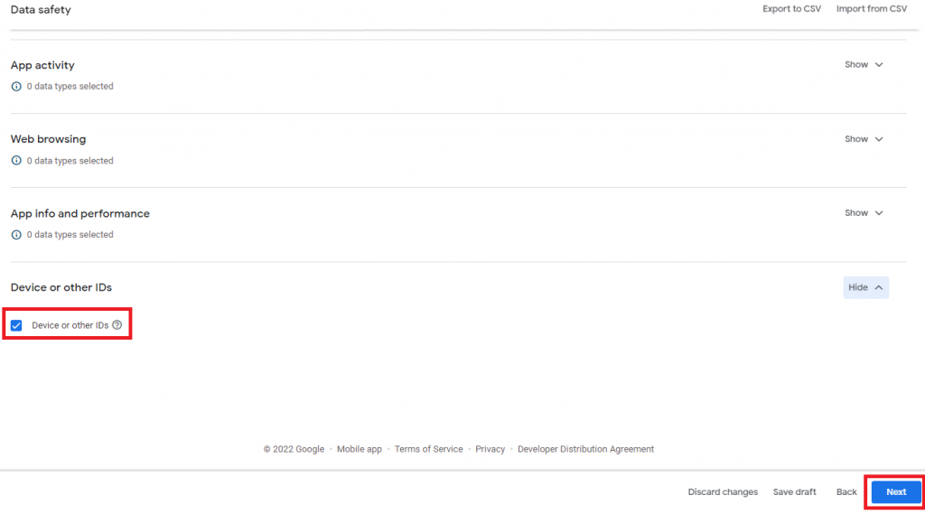 How to Fix Google Play's Data Safety Form Error? - Mobiroller Knowledge Base