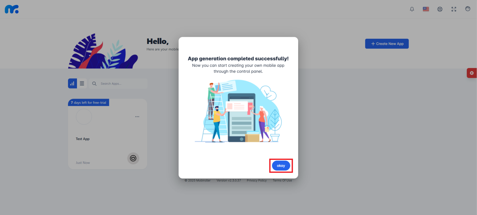 Step 1: Sign-Up and Create Your First App - Mobiroller Knowledge Base