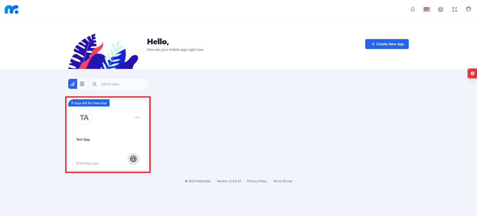 Step 1: Sign-Up and Create Your First App - Mobiroller Knowledge Base